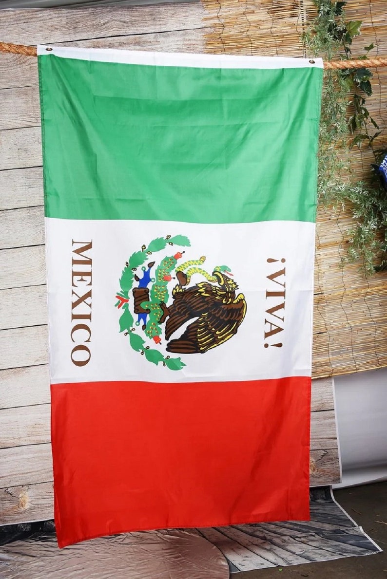 Mexico Flag VIVA MEXICO Flag 3x5 Feet Big - Etsy