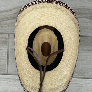 Authentic Sahuayo Palm Cowboy Hat Marlboro With Brown Band Vaquero Sun ...