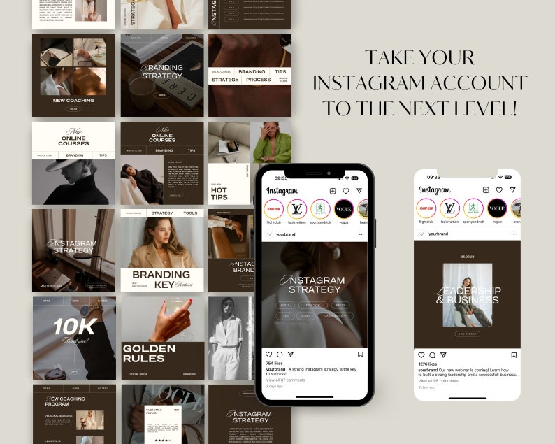 Minimal & Luxury Instagram Templates⎟social Media Templates⎟small ...