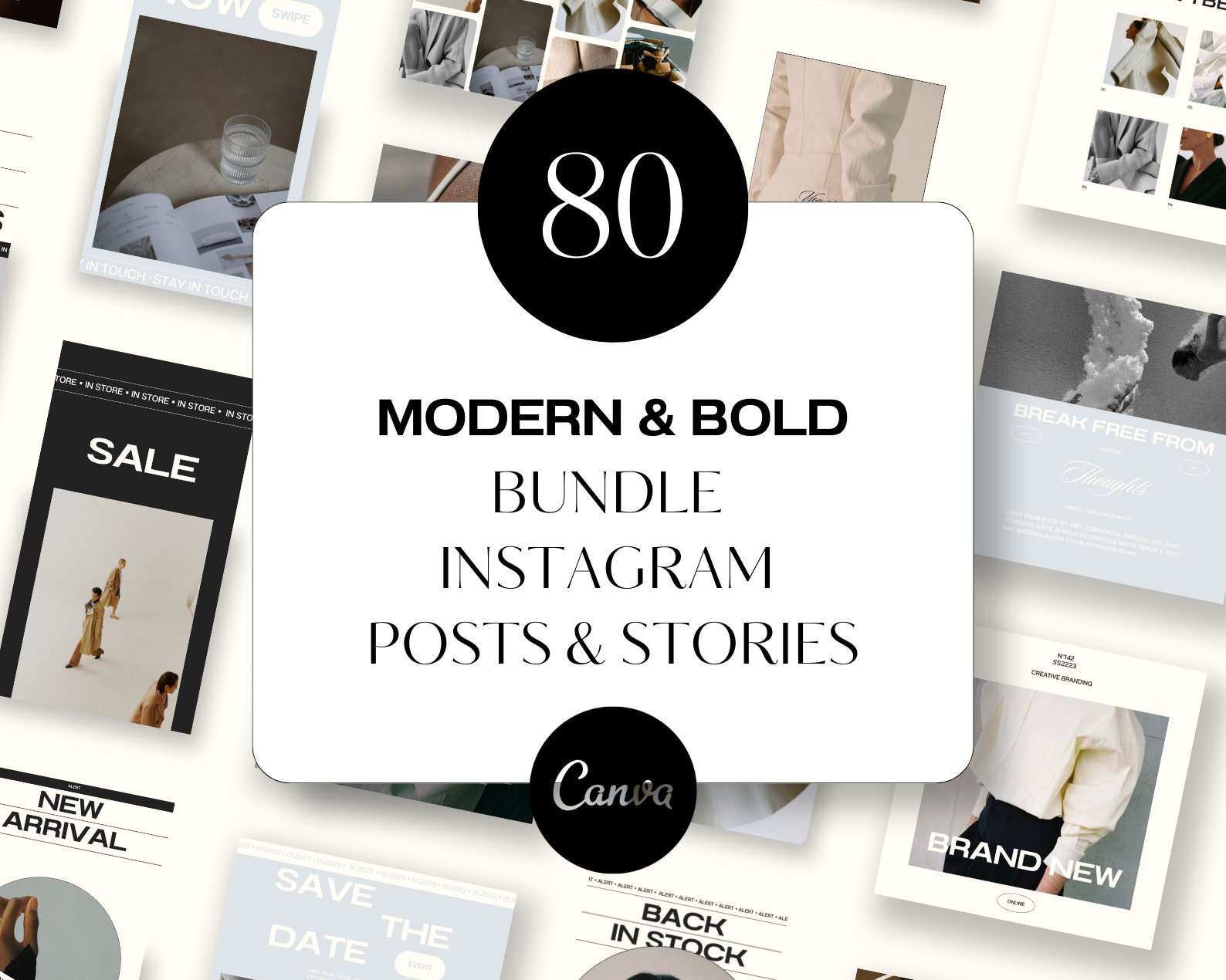 Bundle Modern & Bold Instagram Templates⎟social Media Templates⎟small ...