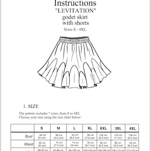 PDF Sewing Pattern Godet Mini Skirt With Shorts - Etsy