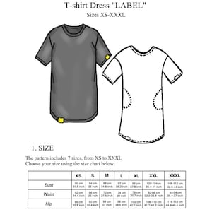 PDF Sewing Pattern T-shirt Dress With Pockets - Etsy
