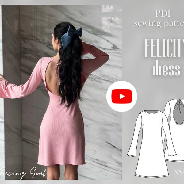Open Back Dress - Etsy