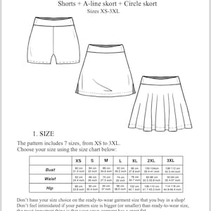 EUPHORIA Skort (skirt With Shorts) PDF Sewing Pattern - Etsy