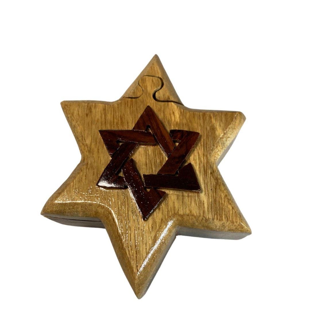 Rare 4 Vintage Handmade Star of David Puzzle Hideaway Box - Etsy