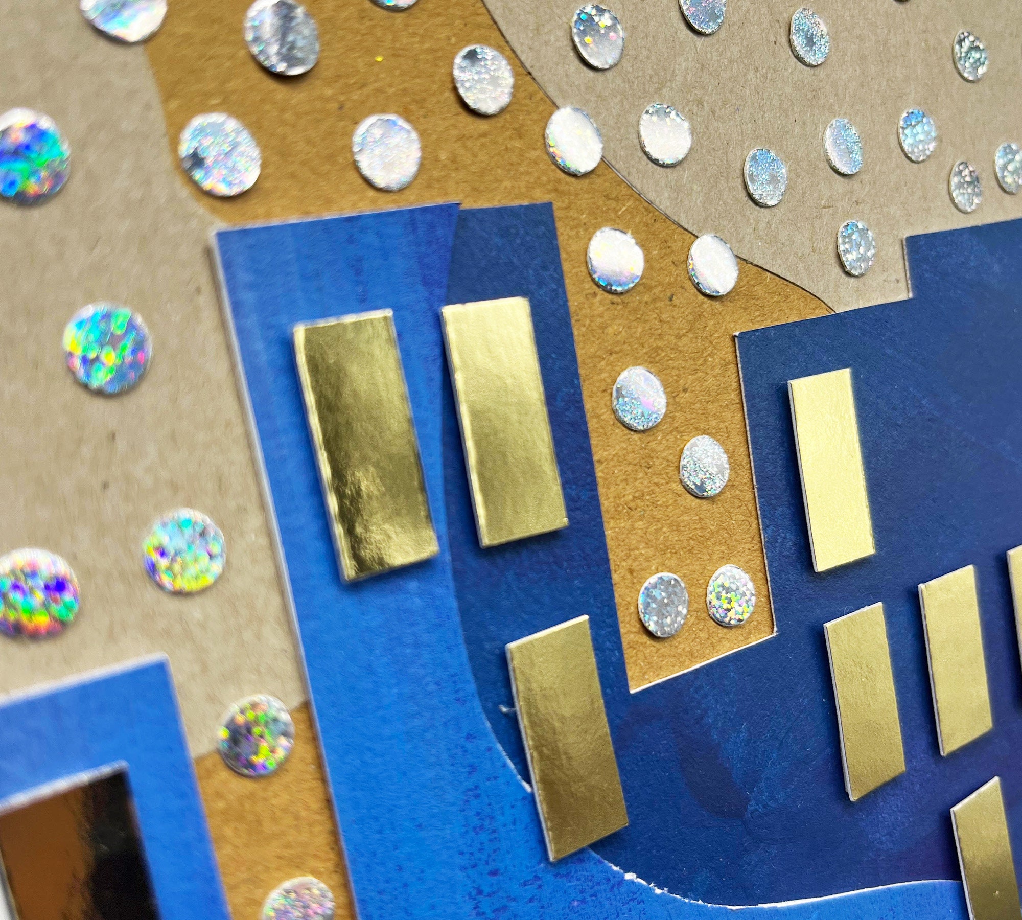 Paper Collage Art City Night - Etsy