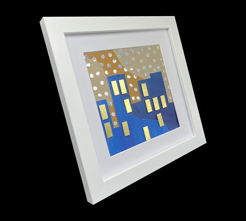 Paper Collage Art - City Night - Etsy