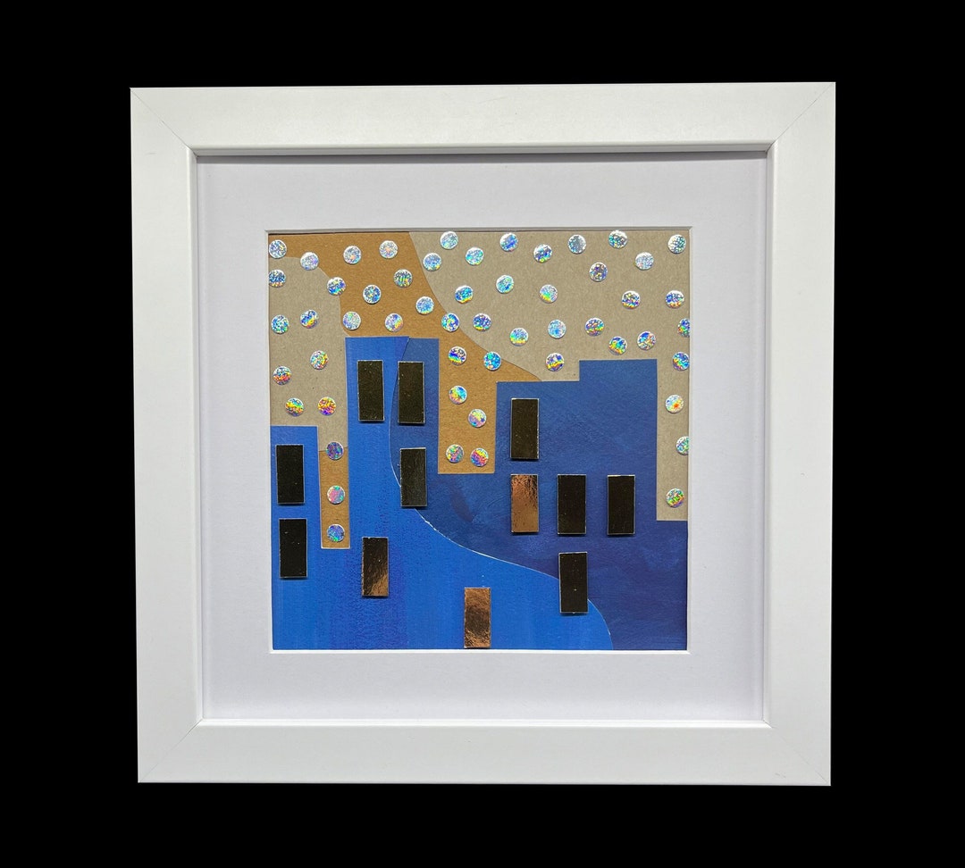 Paper Collage Art - City Night - Etsy