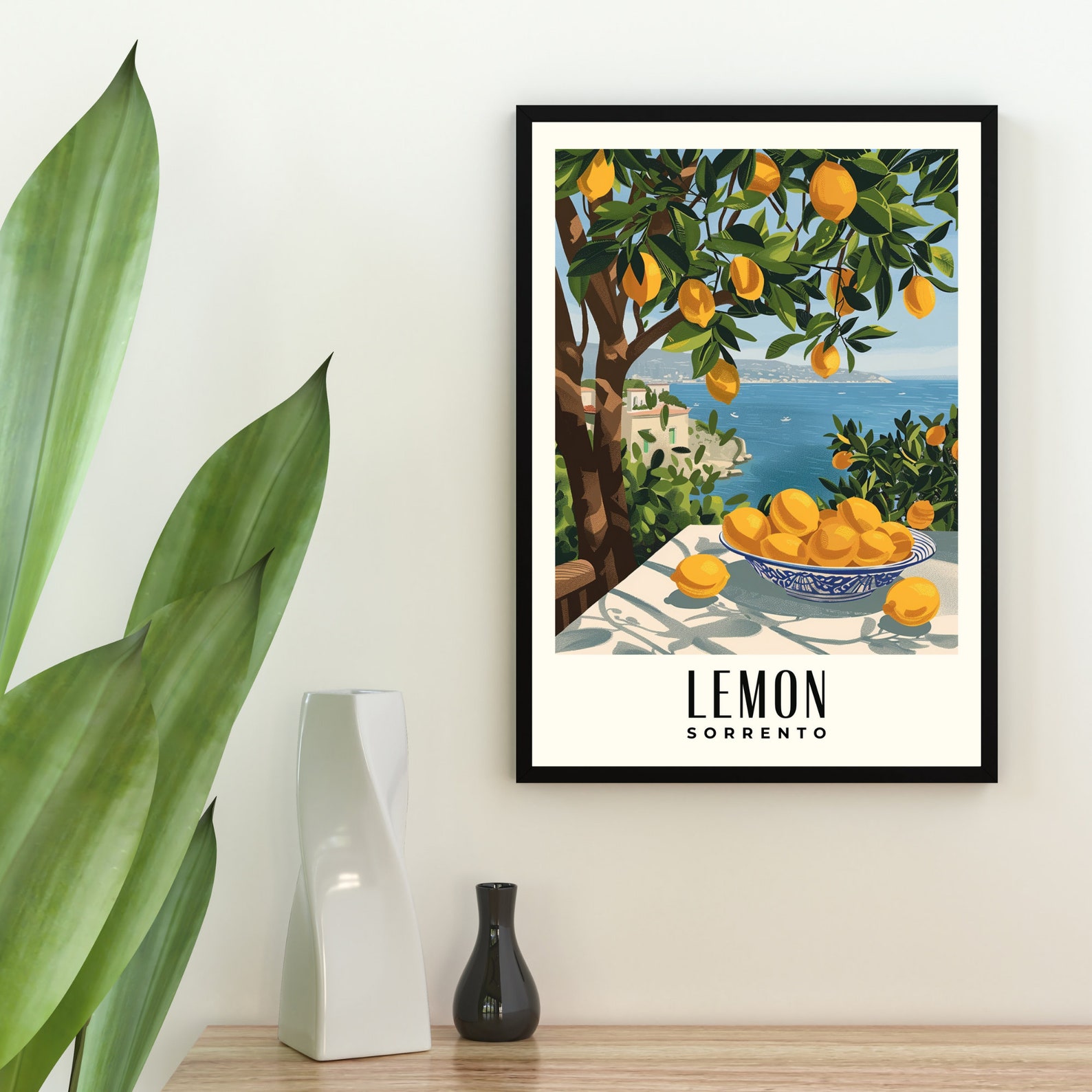 Kitchen Poster | Amalfi Coast Print | Lemon Poster | Italy Poster ...