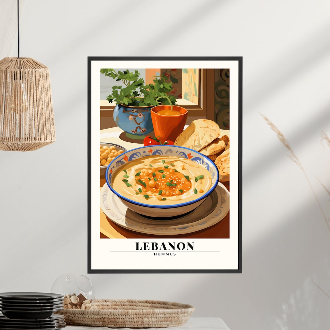 Kitchen Digital Poster | Lebanon Poster | Hummus Print | Gift Idea ...