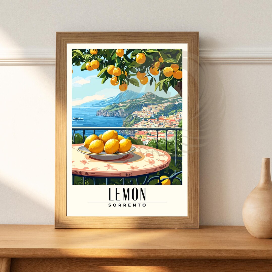 Kitchen Poster | Lemon Poster | Sorrento Poster | Travel Souvenir ...