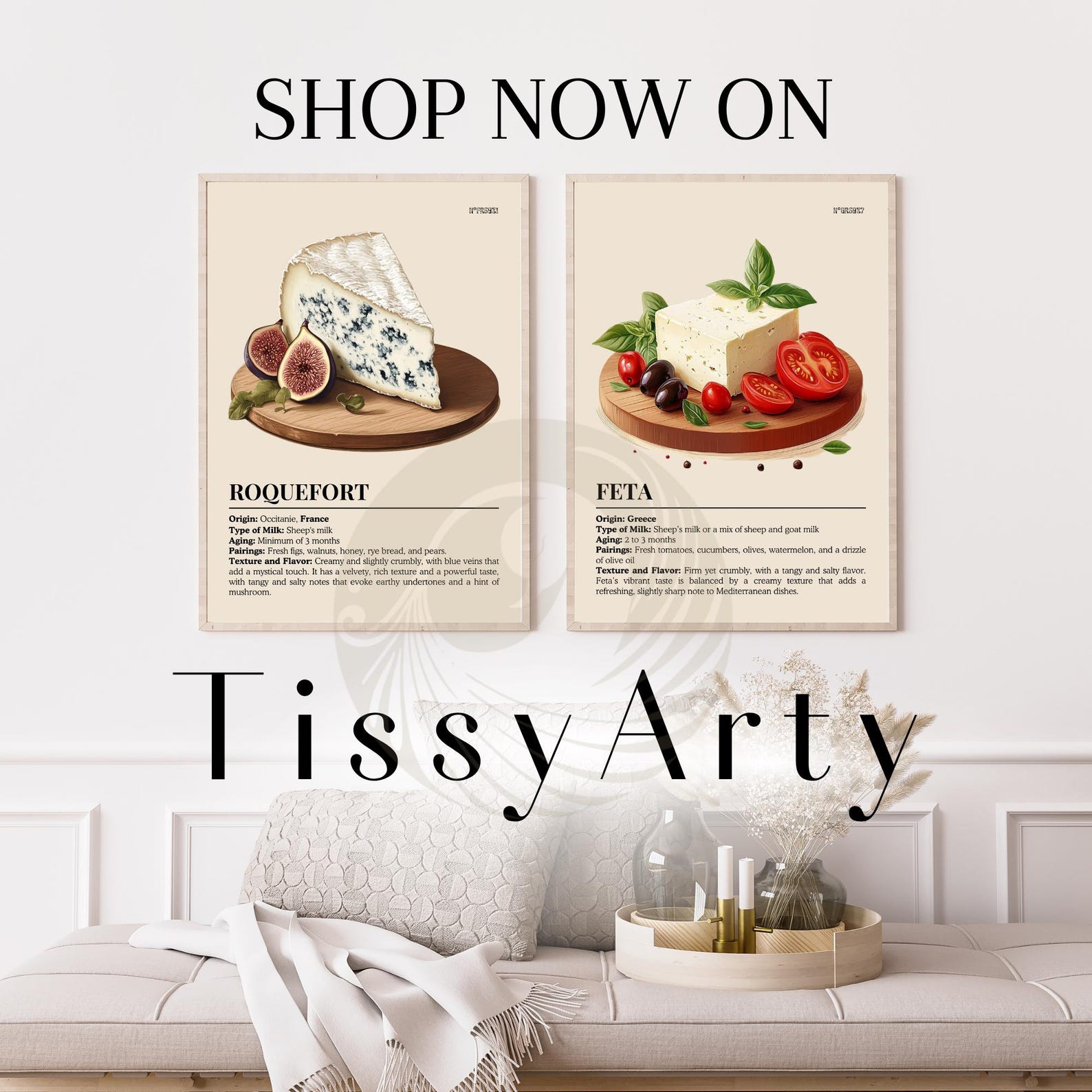 Kitchen Poster | Cheese Poster | Roquefort Print | Travel Souvenir ...