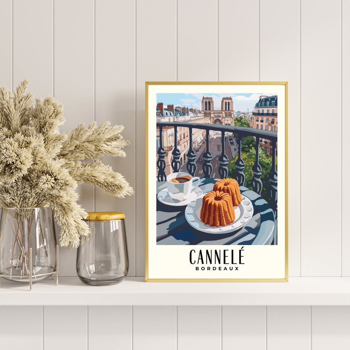 Poster Kitchen Poster Bordeaux Cannelé Print Travel Souvenir Gift Idea ...