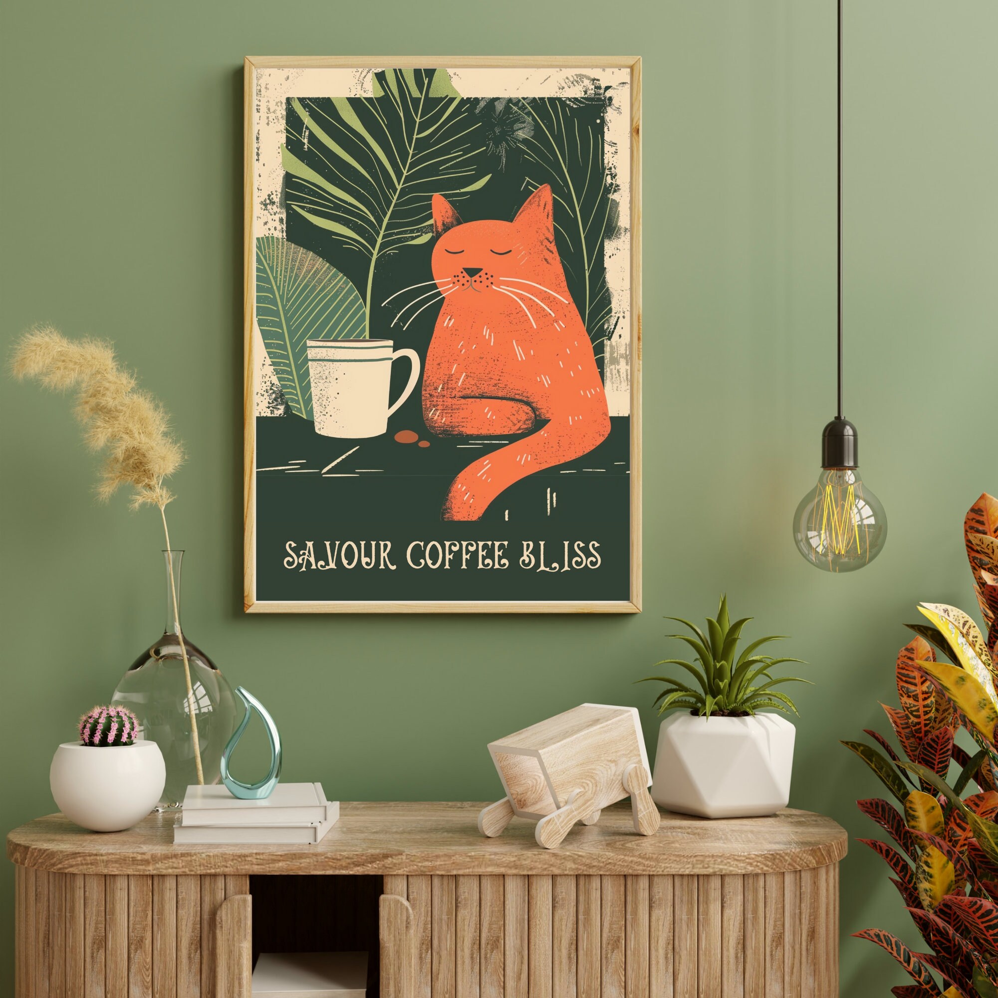 Poster Kitchen | Poster Café | Poster Cat | Gift Idea | Digital Poster ...