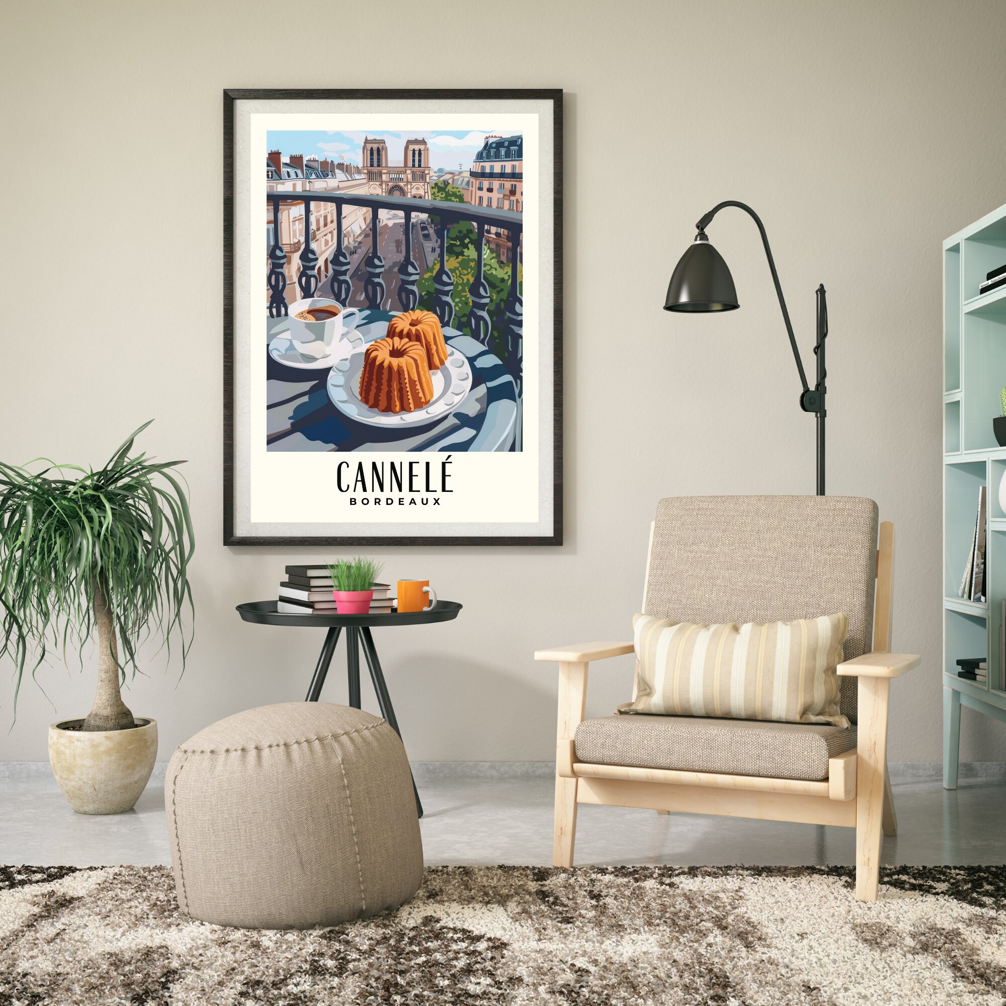 Poster Kitchen | Poster Bordeaux | Cannelé Print | Travel Souvenir ...