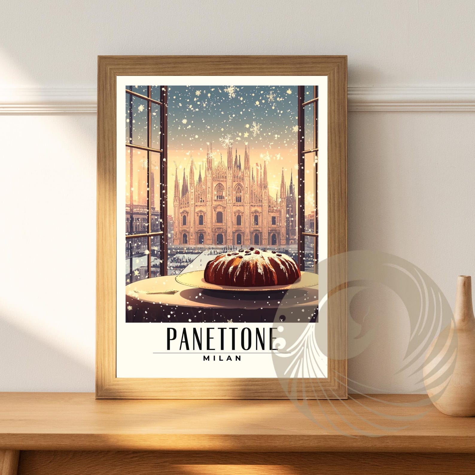Kitchen Art Print | Panettone Milan Poster | Travel Souvenir | Gift ...