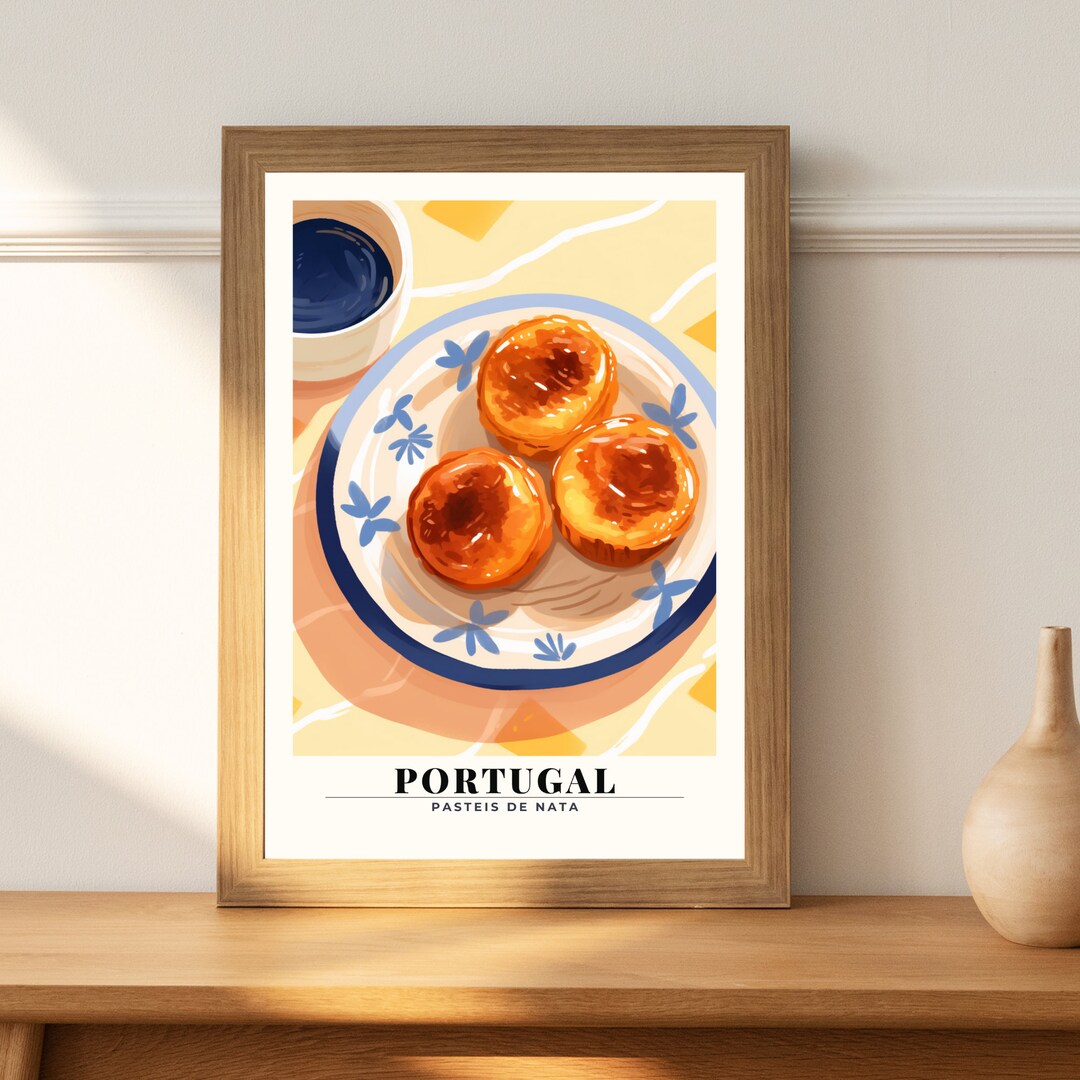 Kitchen Poster | Pasteis De Nata Poster | Portugal Poster | Travel ...