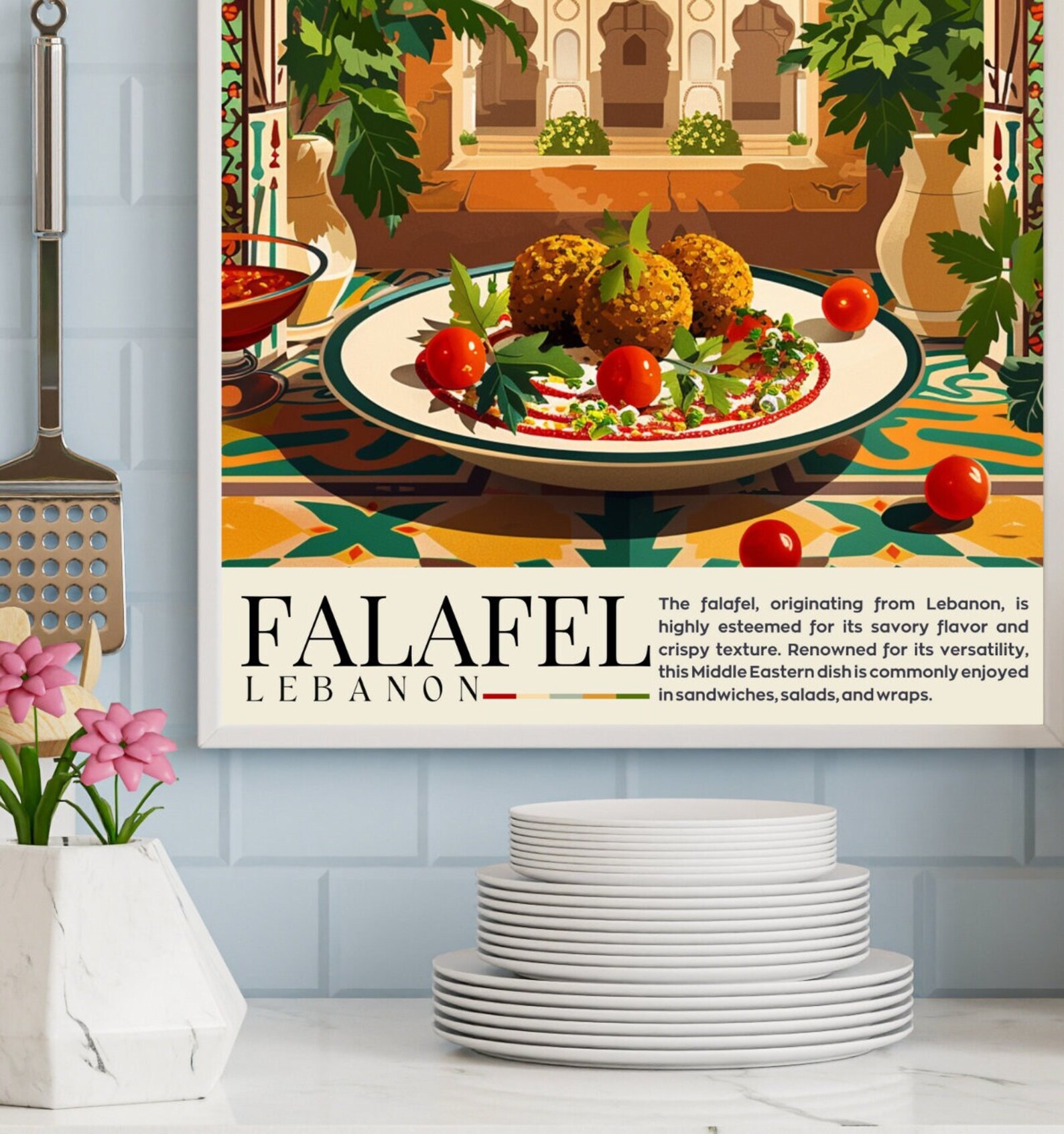 Kitchen Poster | Lebanon Poster | Falafel Poster | Travel Souvenir ...