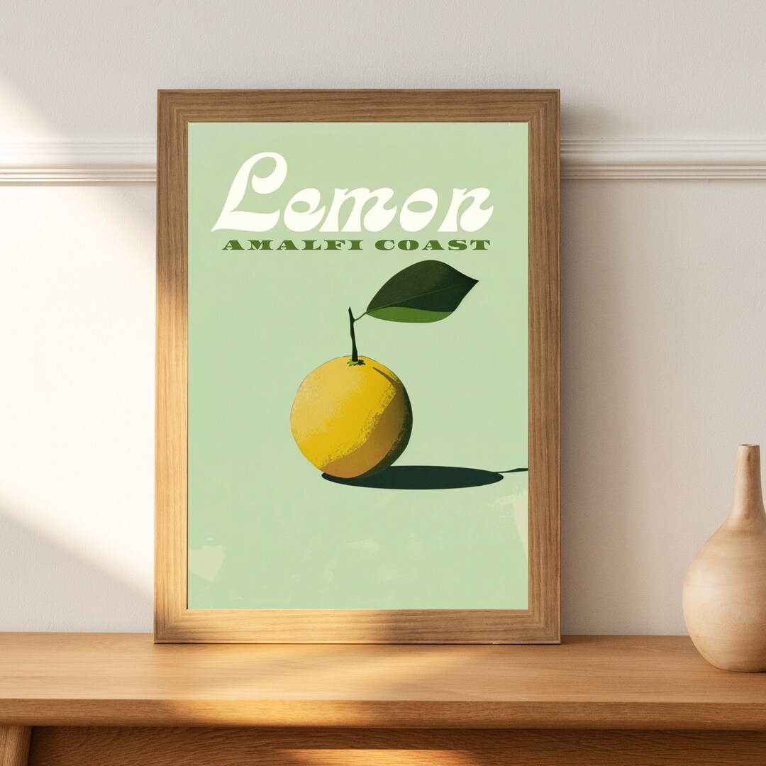 Kitchen Poster | Amalfi Coast Print | Lemon Poster | Italy Poster ...