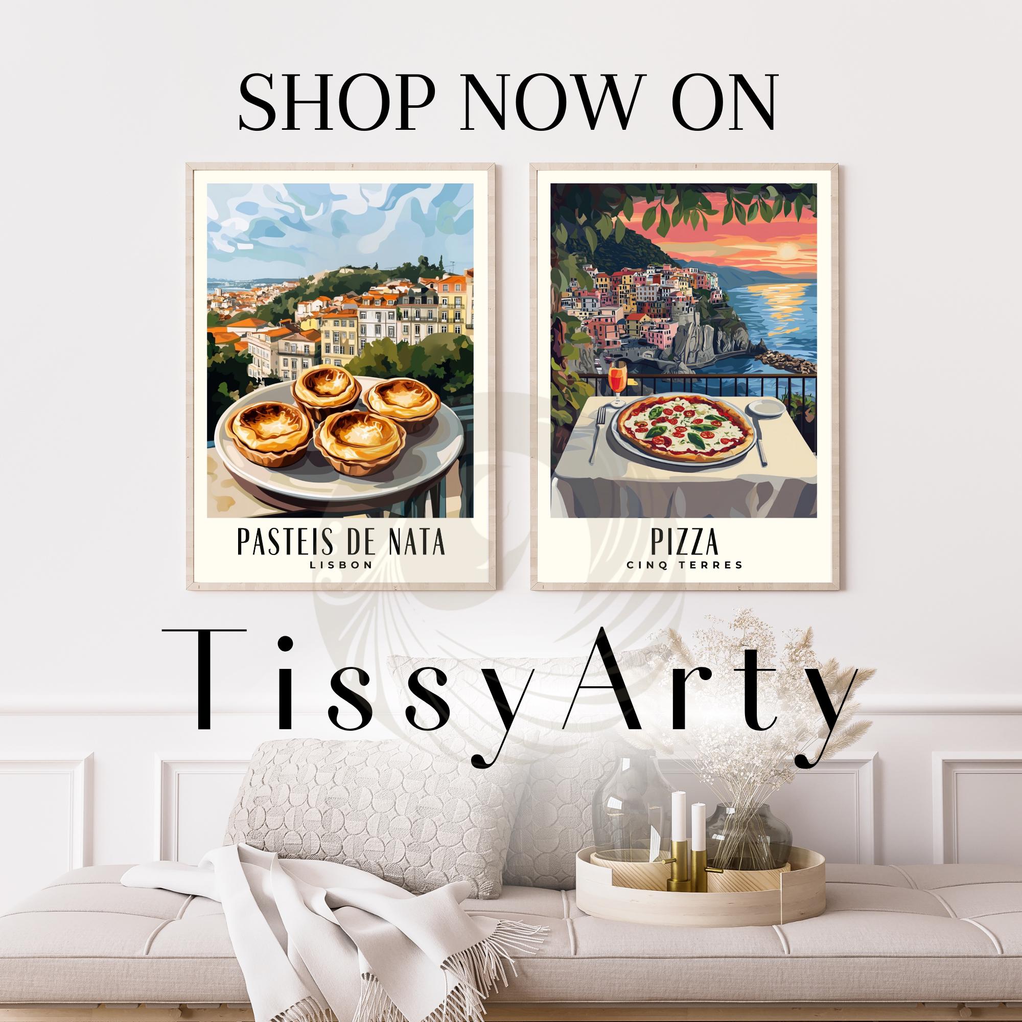 Kitchen Poster | Pasteis De Nata Poster | Lisbon Poster | Travel ...