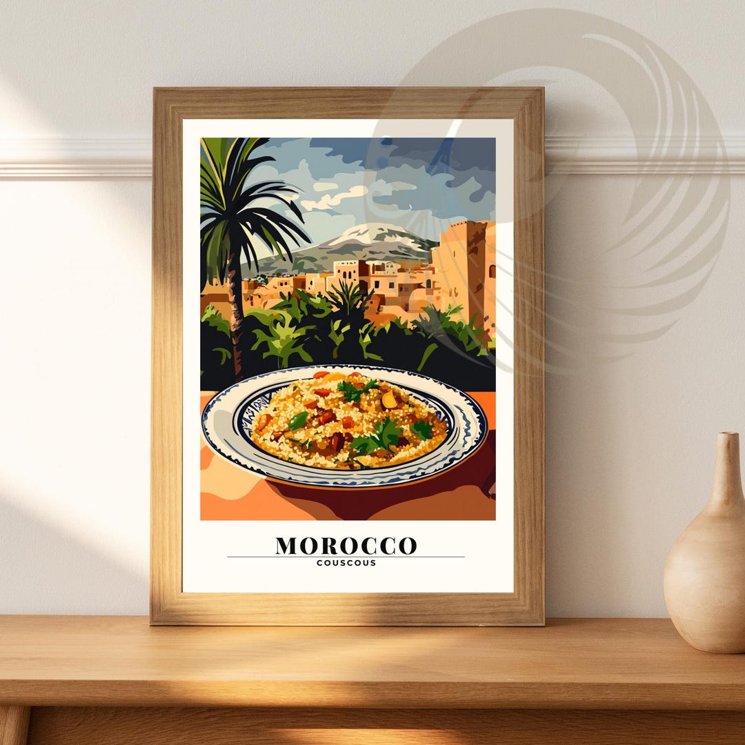 Kitchen Poster | Morocco Poster | Couscous Print | Gift Idea | Travel ...