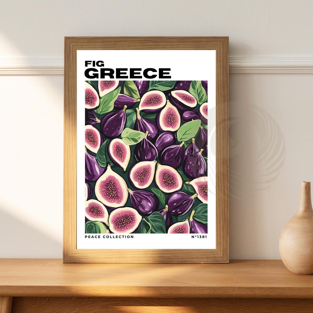 Kitchen Poster | Fig Poster | Greece Poster | Travel Souvenir | Gift ...