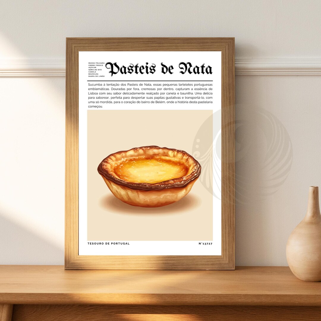 Kitchen Poster | Pasteis De Nata Poster | Portugal Poster | Travel ...