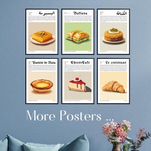 Kitchen Poster | Palestine Poster | Kunafa Print | Gift Idea | Middle ...