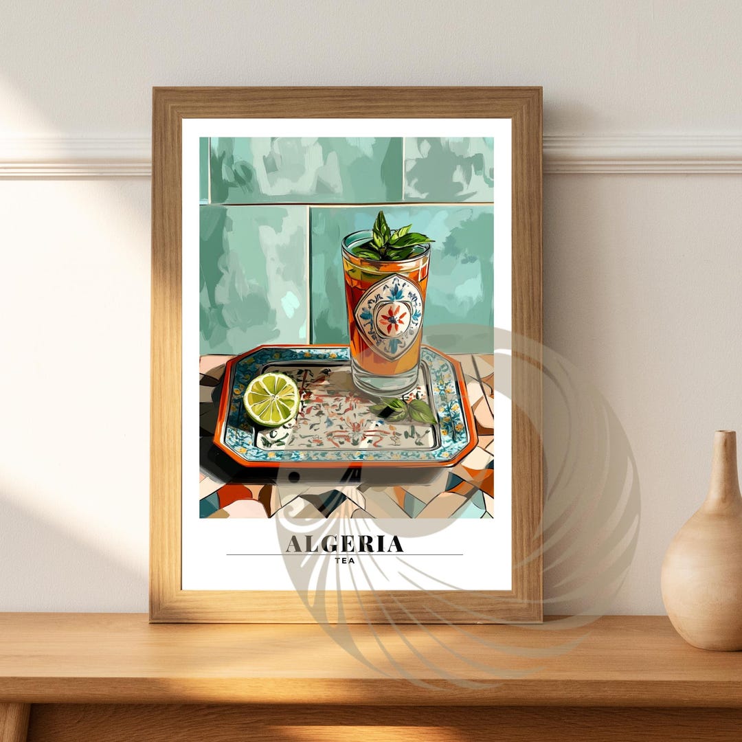 Digital Poster Algeria | Mint Tea Poster | Travel Souvenir | Gift Idea ...
