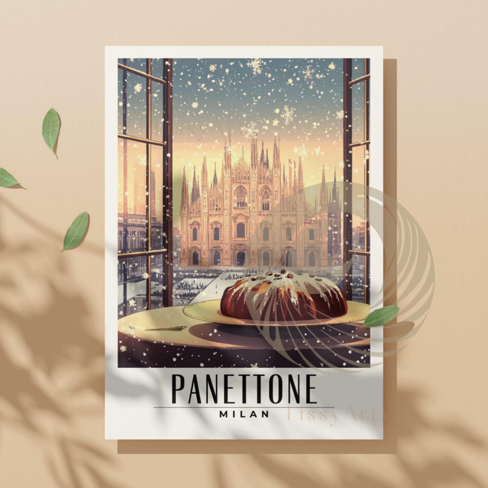 Kitchen Art Print | Panettone Milan Poster | Travel Souvenir | Gift ...