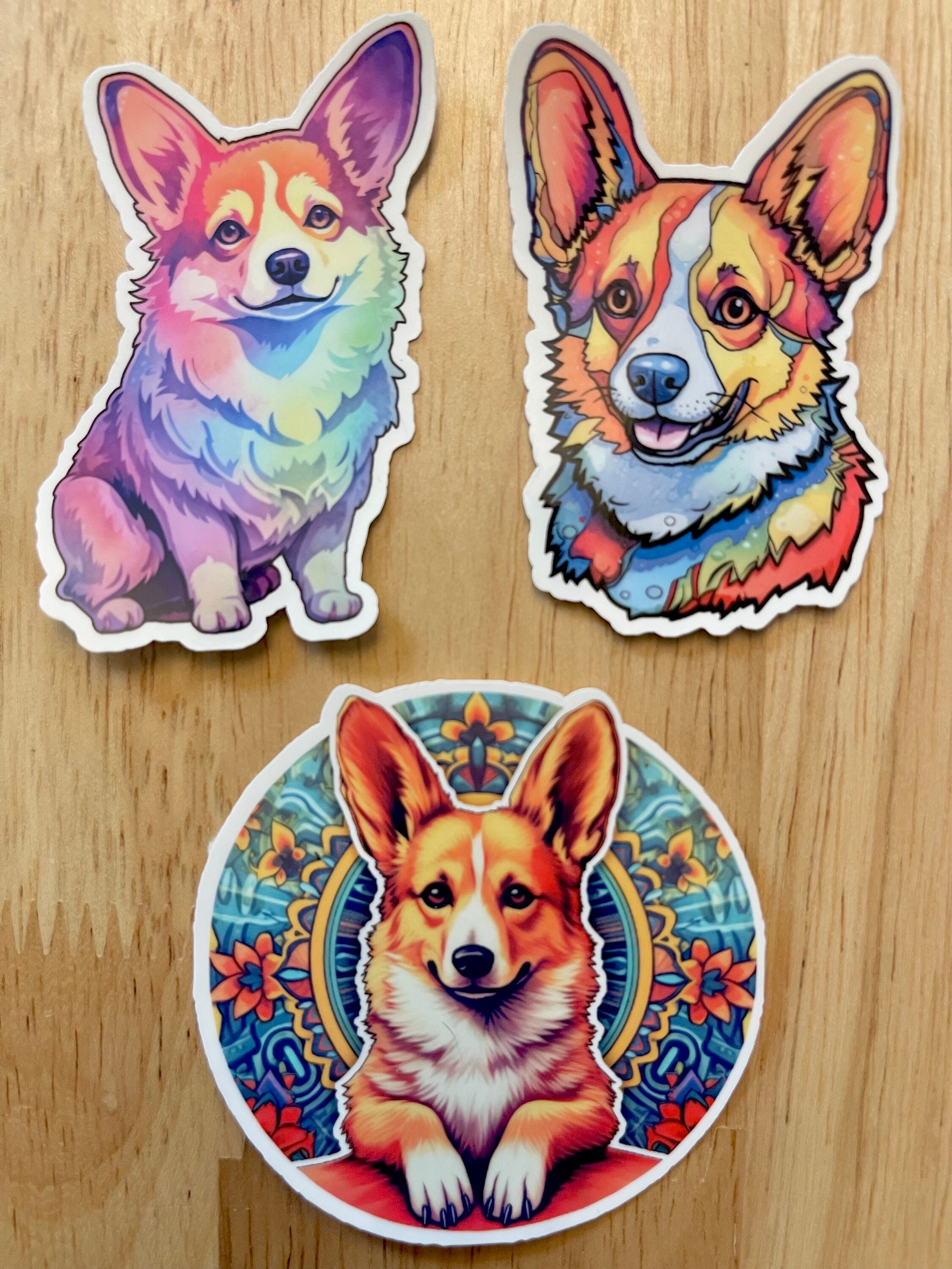Corgi Sticker Pack Weatherproof Stickers Corgi Decals Set of 10 No ...
