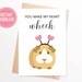 Guinea Pig Valentine's Day Card Guinea Pig Card Valentine's Day ...