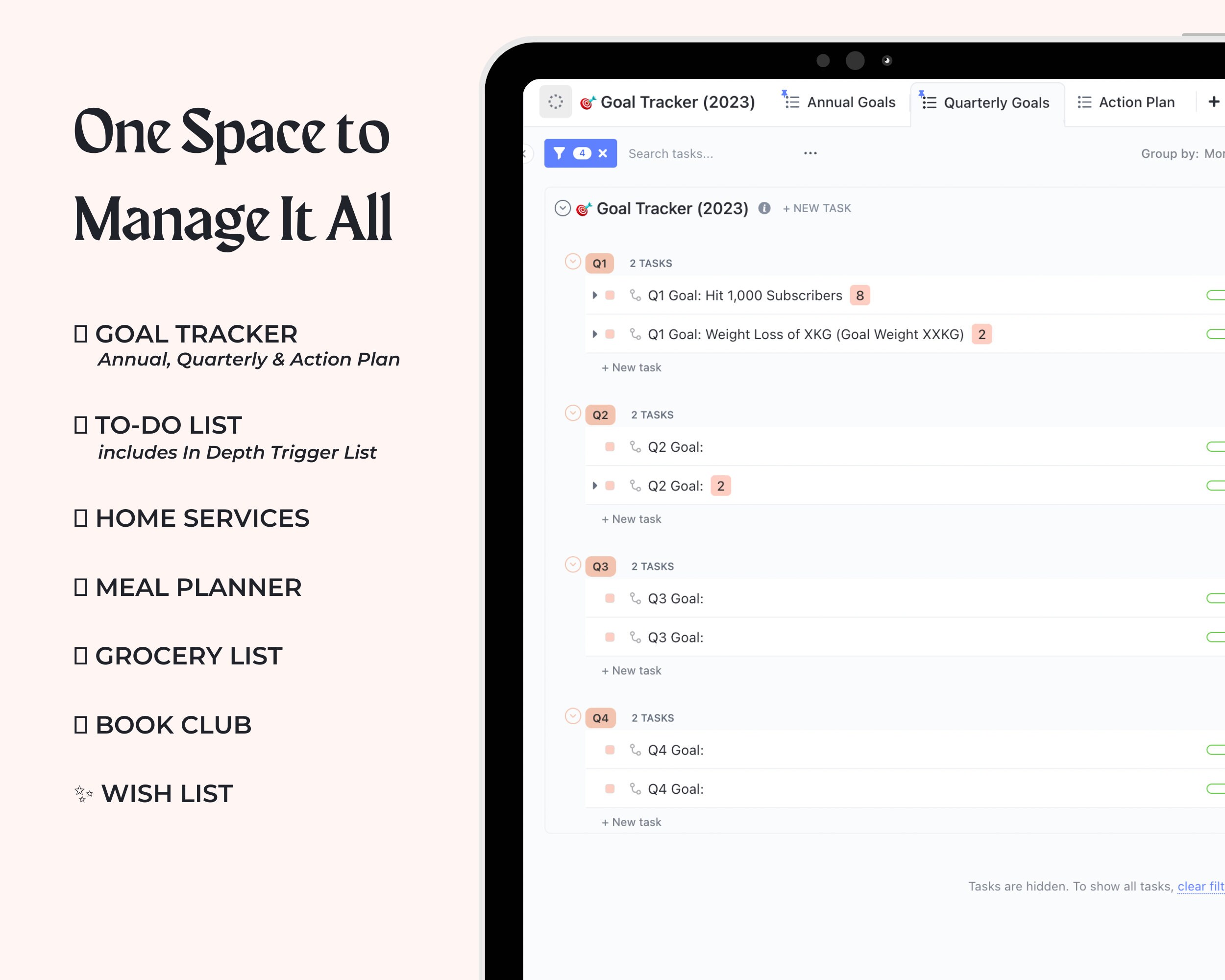 A Simple Life Planner Clickup Template | Personal Planner | Digital ...