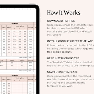 Workout & Cardio Program Tracker Spreadsheet for Google Sheets ...