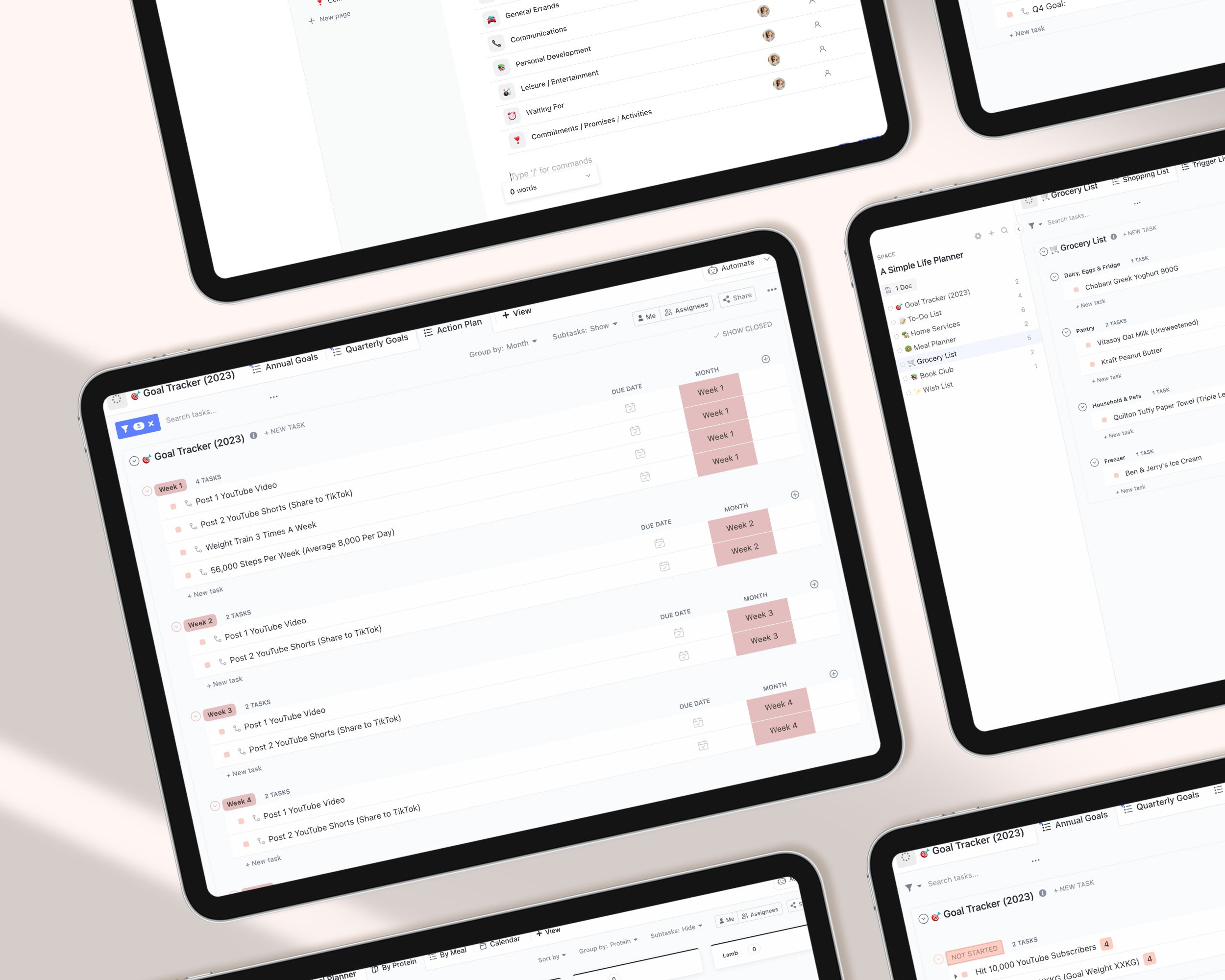 A Simple Life Planner Clickup Template | Personal Planner | Digital ...