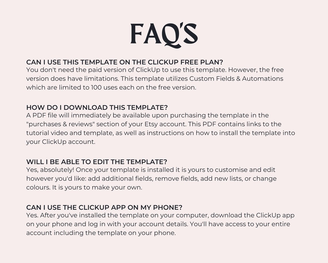 To-do List Template | Clickup Template | Digital Life Planner | Task ...
