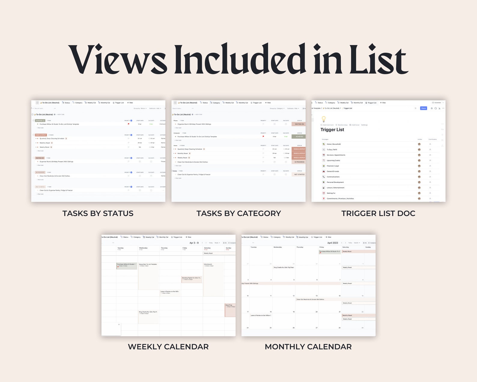 Clickup To-do List Template | Customisable Task Manager & Productive ...