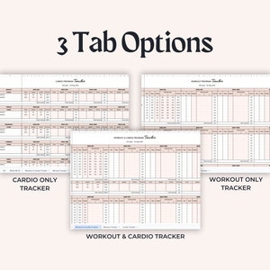 Workout & Cardio Program Tracker Spreadsheet for Google Sheets ...