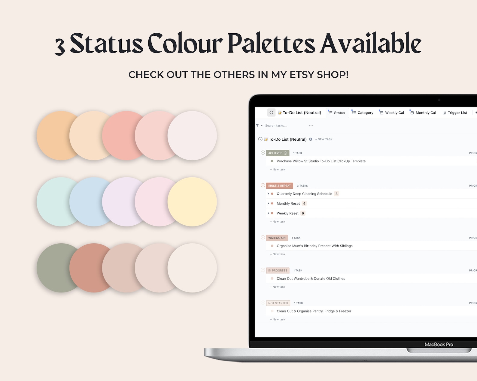 Clickup To-do List Template Customisable Task Manager & Productive ...