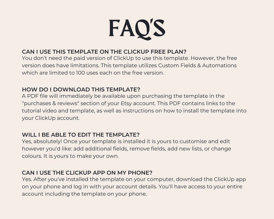 Clickup To-do List Template Customisable Task Manager & Productive ...