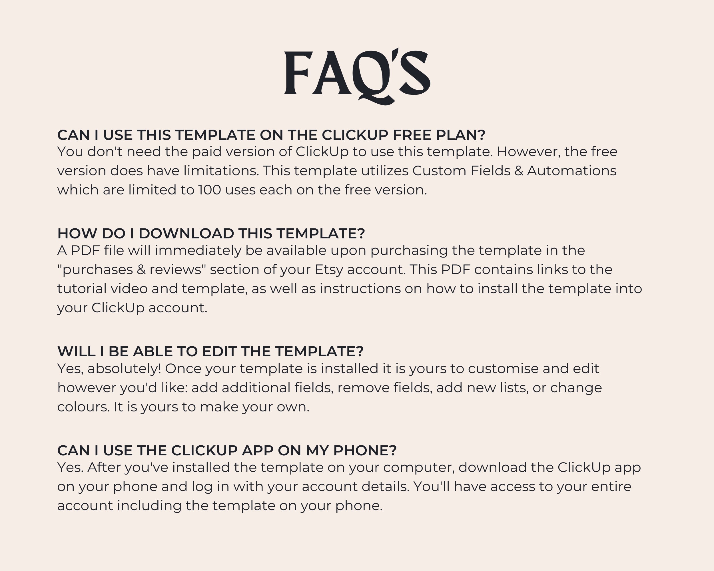 Clickup To-do List Template Customisable Task Manager & Productive ...