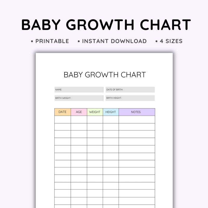 Paper Growth Chart - Etsy