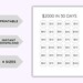 Savings Challenge Printable,save 2000 in 30 Days,2000 Money Saving ...