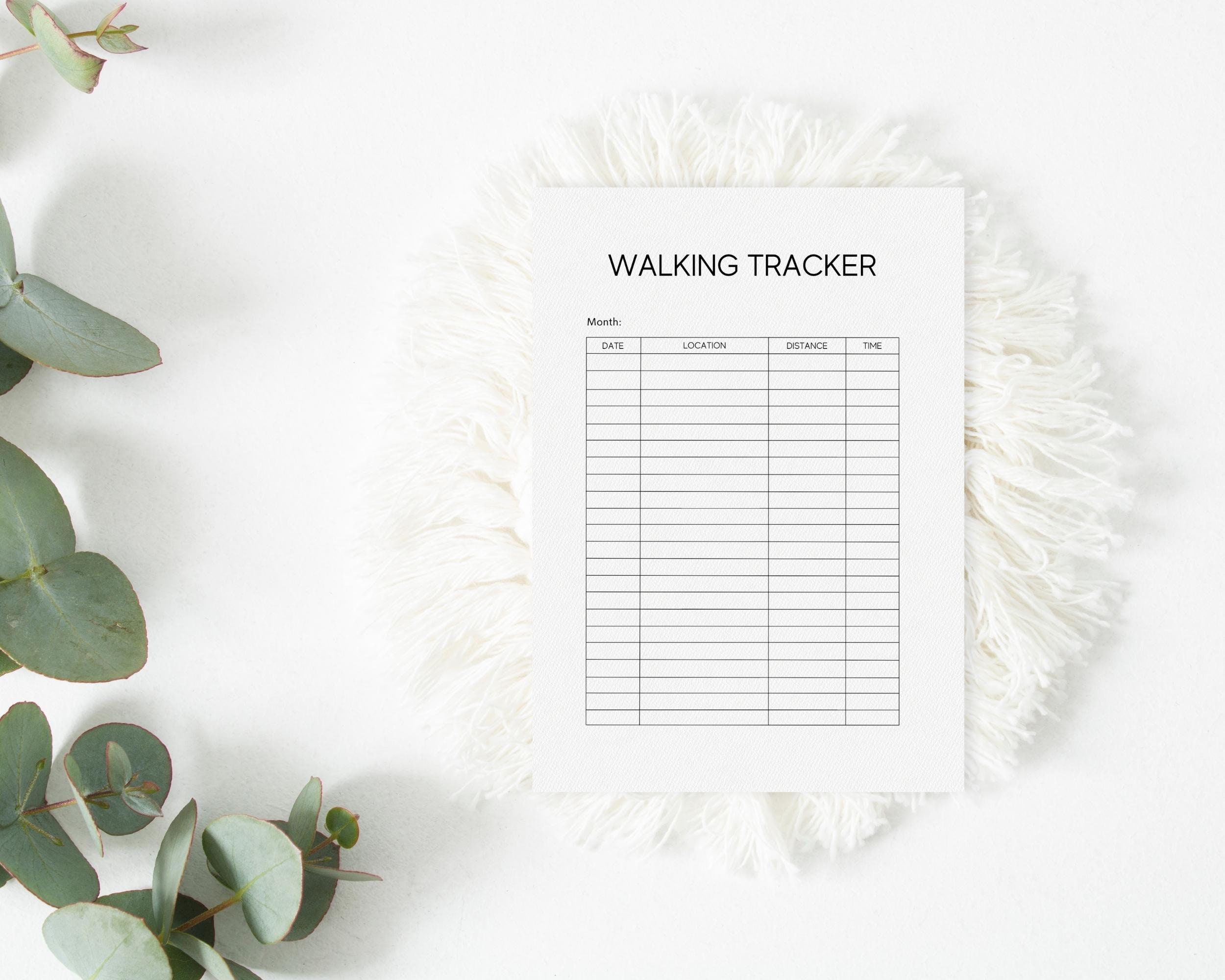 Walking Tracker Printable,walking Log,walking Journal,exercise Tracker ...
