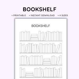 Bookshelf Reading Tracker Printable, Reading Log,book Tracker, Reading ...