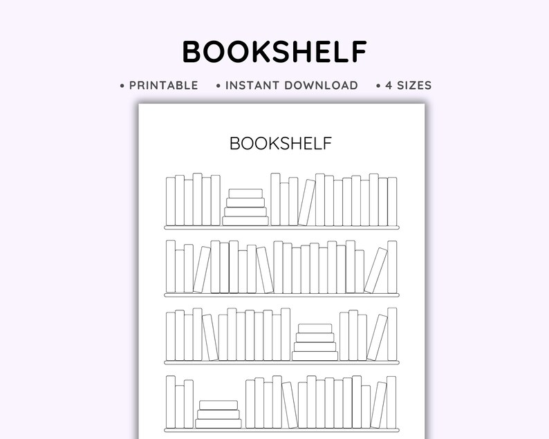 Bookshelf Reading Tracker Printable, Reading Log,book Tracker, Reading ...