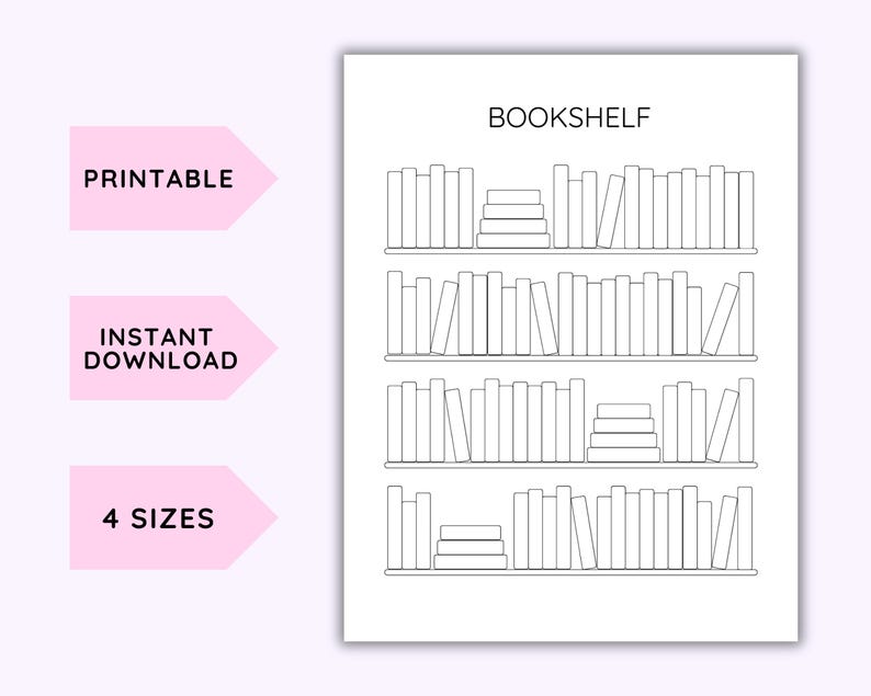 Bookshelf Reading Tracker Printable, Reading Log,book Tracker, Reading ...