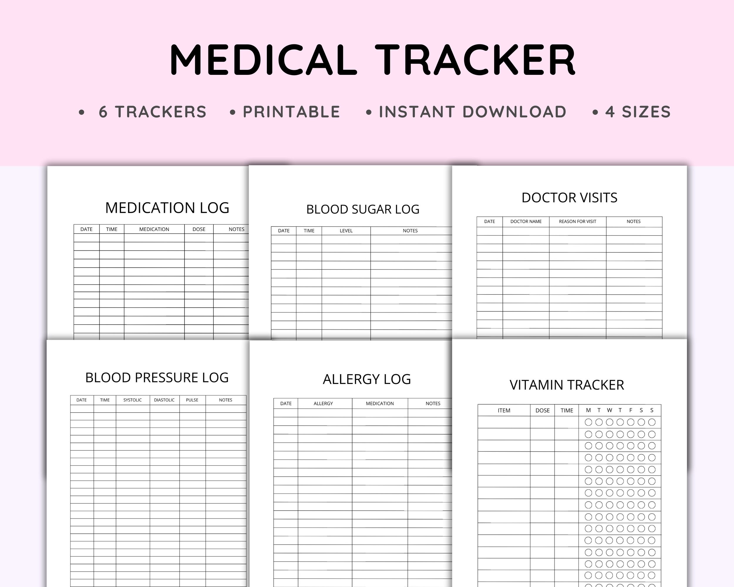Medical Tracker Bundle Printable,medical Planner,medical Binder,health ...