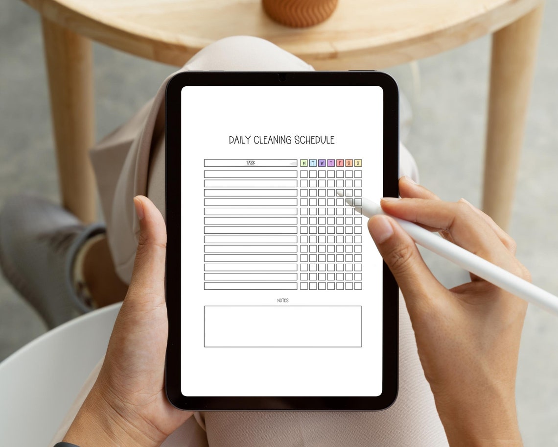 Daily Cleaning Schedule Printable, Cleaning Checklist Printable ...