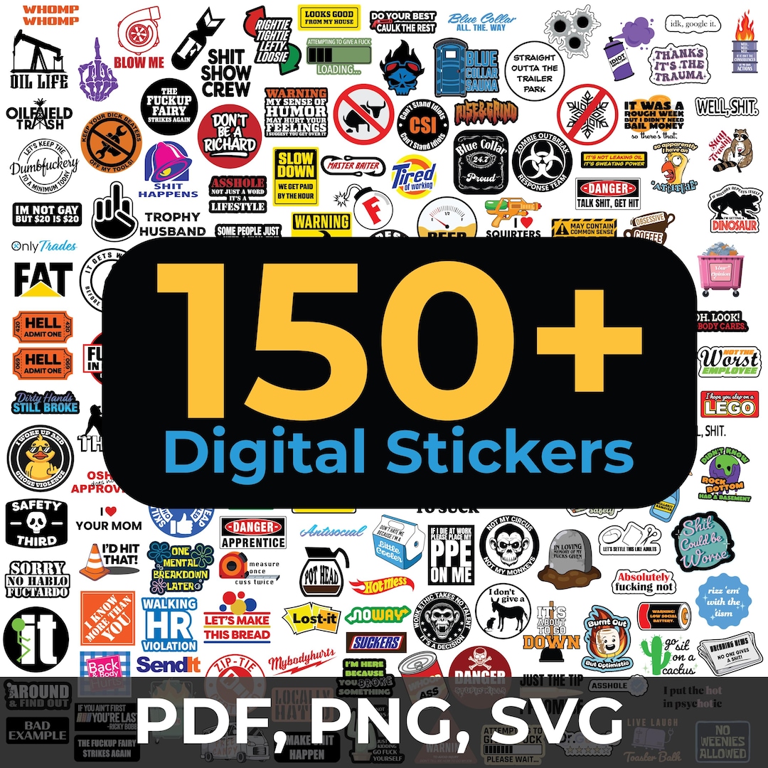 150+ Sarcastic Blue Collar Designs: Hard Hat & Toolbox Decals (PNG, PDF ...